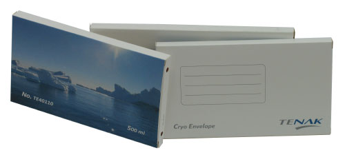 Bloodbag envelope in cardboard for cryo storage - TENAK